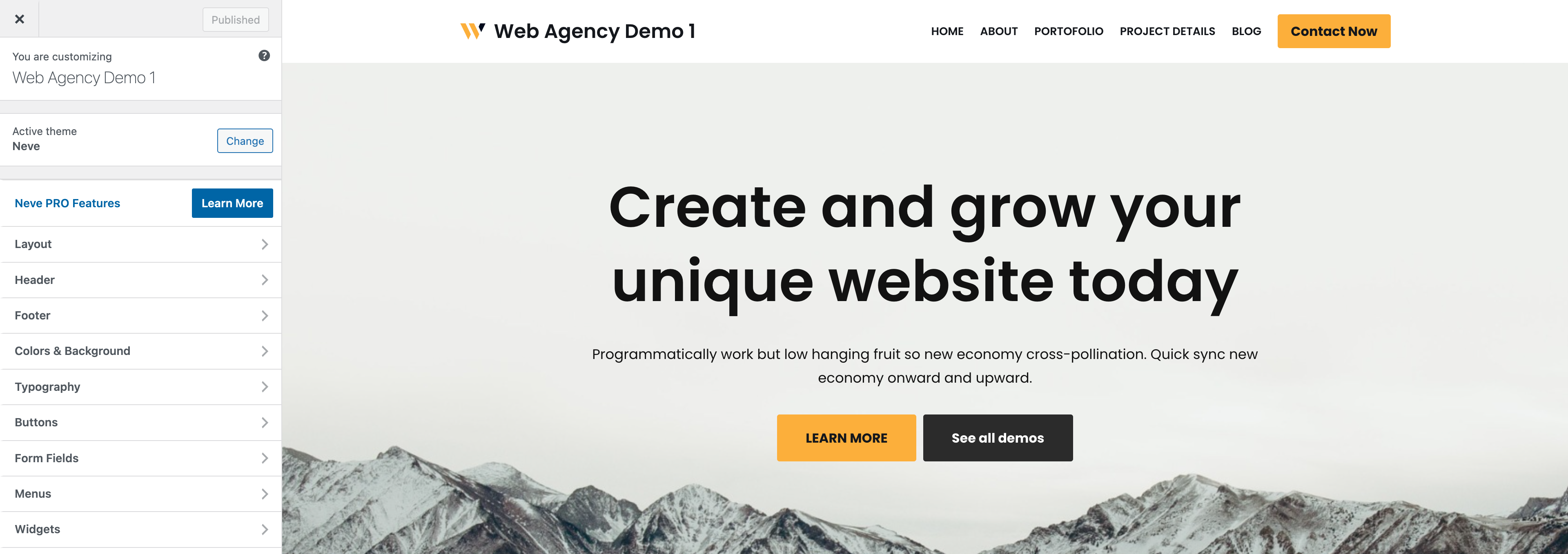 Starter Content Header Button Issue · Issue 3560 · Codeinwp Neve · Github