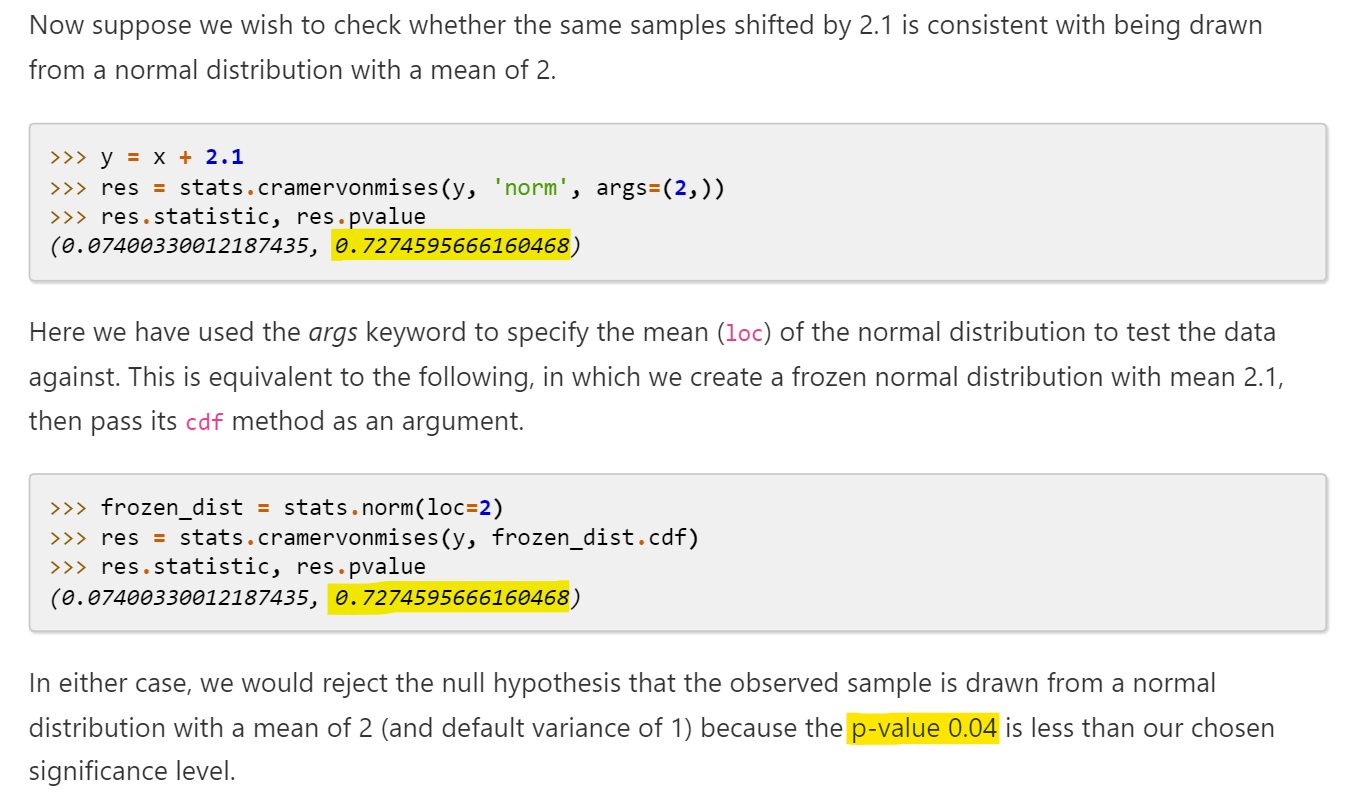 DOC: incorrect example for stats.cramervonmises · Issue #17999 · scipy ...