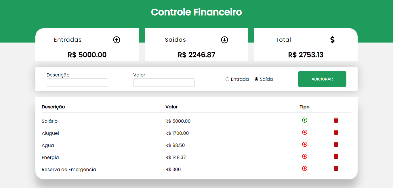 GitHub - gilsonfsdev/controle-financeiro: Sistema para controle financeiro. Nele é possível ...