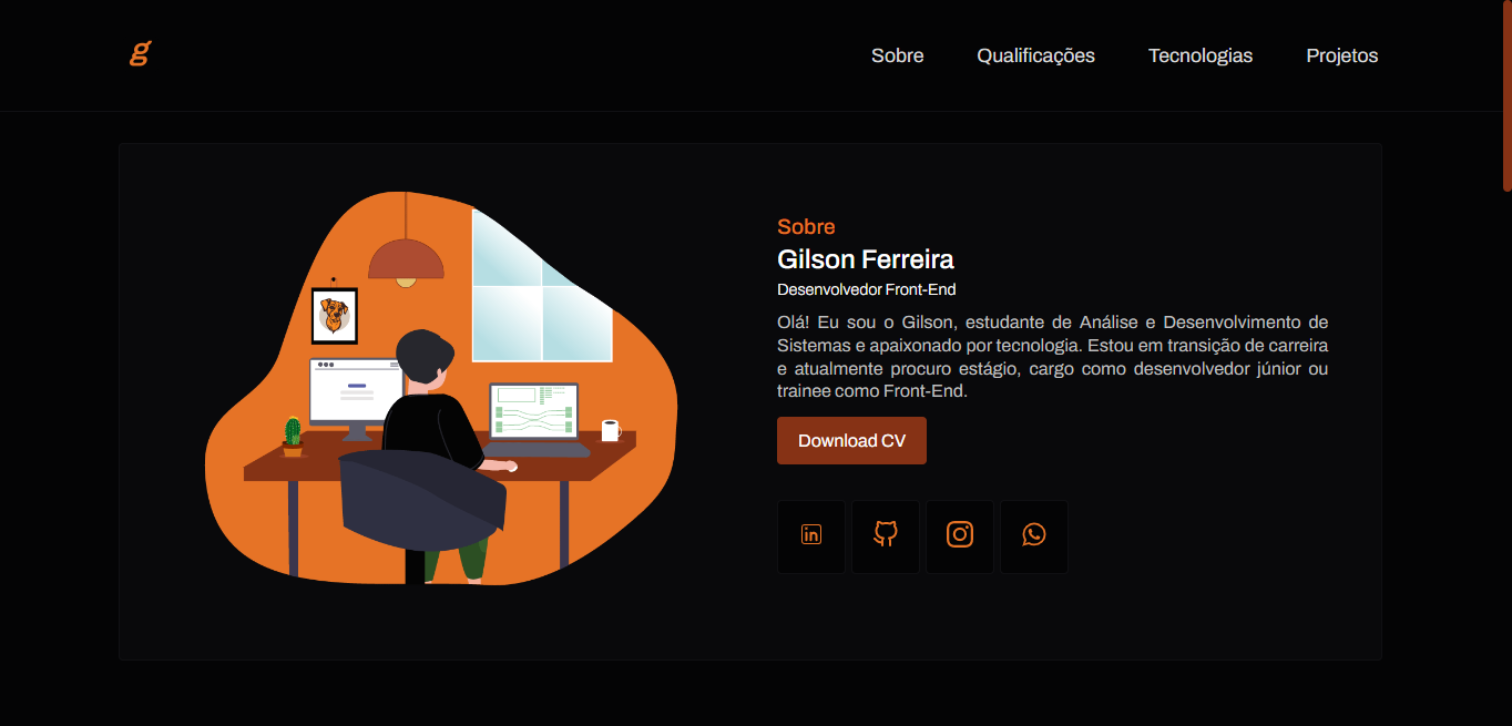 GitHub - gilsonfsdev/portfolio: Portfólio - Gilson Ferreira
