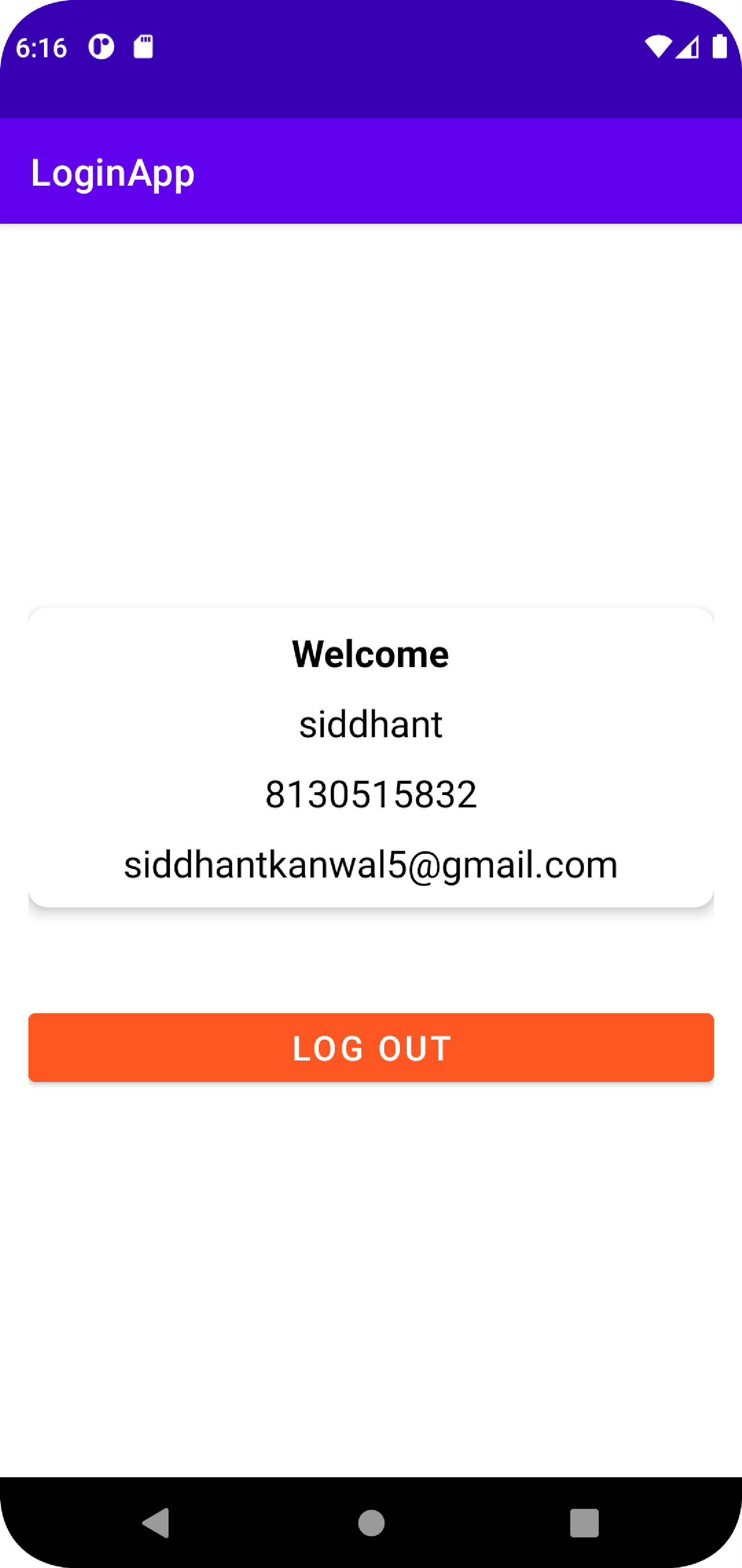 GitHub - Siddhantkanwal/LoginApp