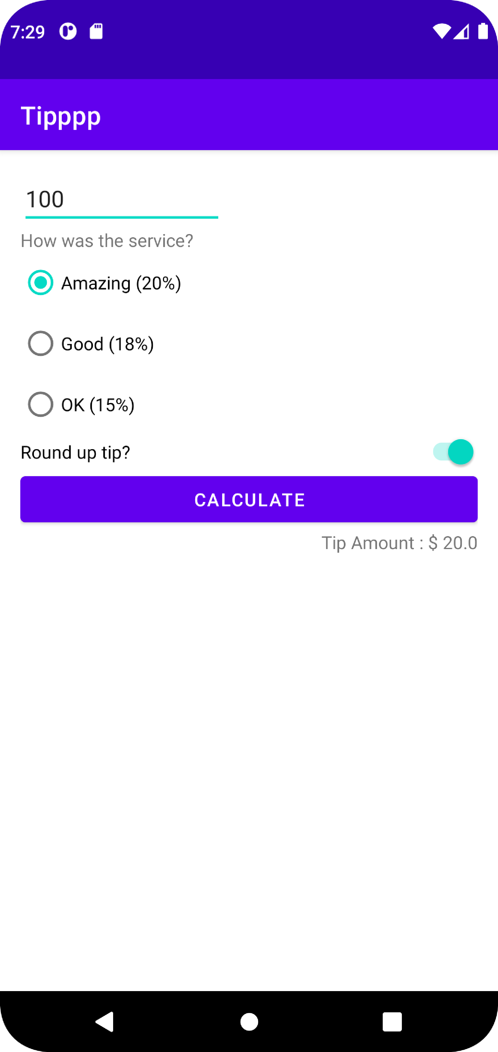 GitHub - Siddhantkanwal/TipCalculator