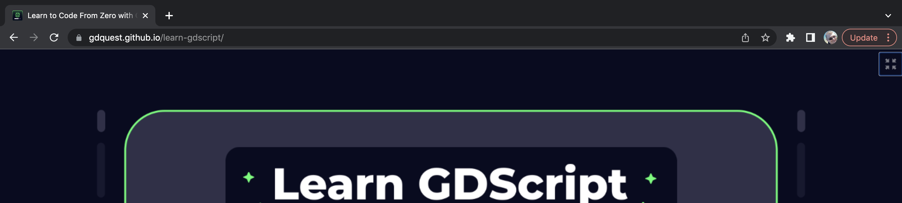 Fullscreen button starts off in the wrong state · Issue #525 · GDQuest/learn-gdscript · GitHub