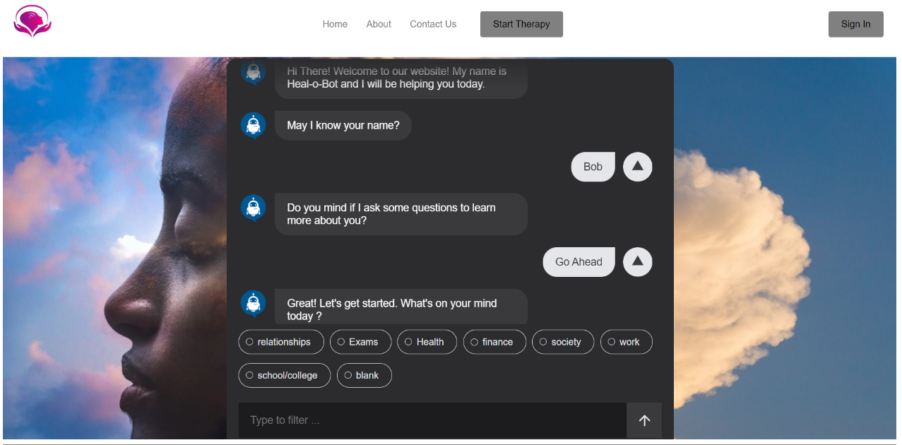 GitHub - Meenalbagare/Mental-health-website: An interactive chatbot called Heal-o-bot to help ...