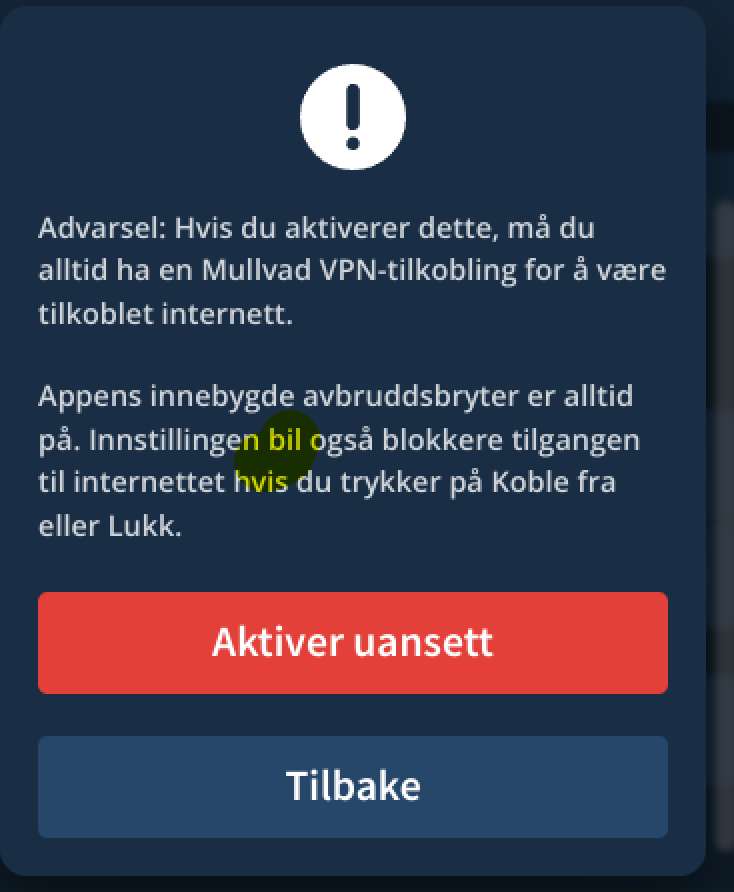 Norwegian typos · Issue #4552 · mullvad/mullvadvpn-app · GitHub