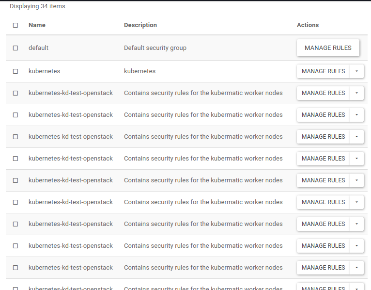 Openstack: duplicate sec groups created if setting rules failes · Issue #3589 · kubermatic ...
