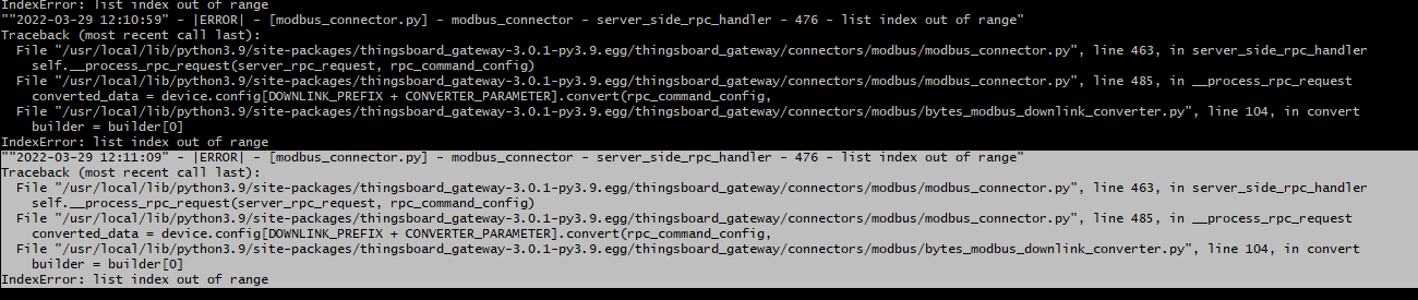 [BUG] Getting error when writting boolean/coils values to PLC through RPC / Modbus · Issue #779 ...
