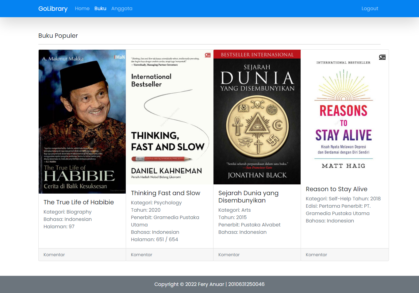 GitHub - feryanuar24/golibrary: Library management app