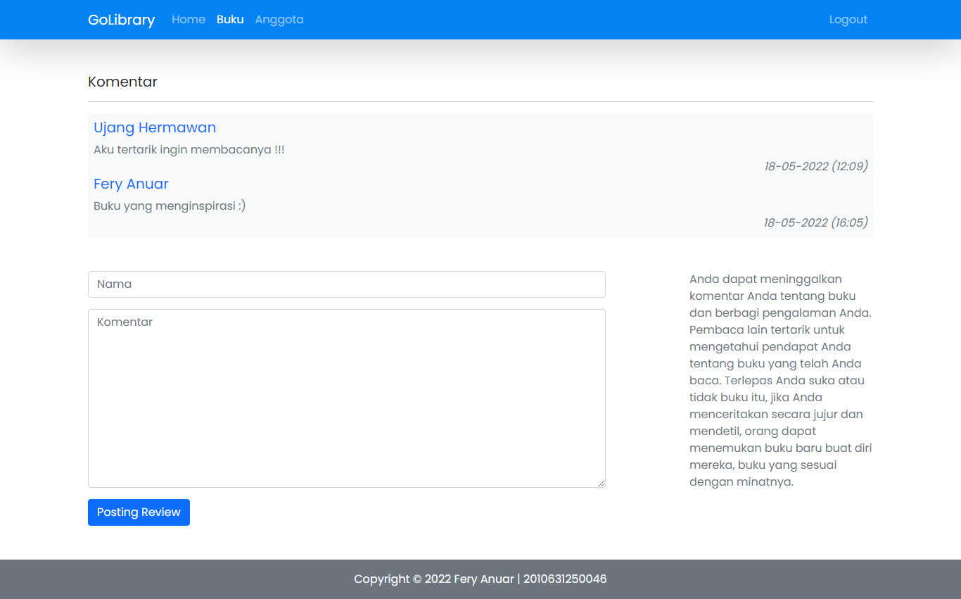 GitHub - feryanuar24/golibrary: Library management app