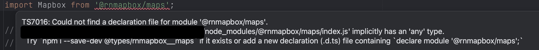 [Bug]: Could not find a declaration file for module '@rnmapbox/maps'. · Issue #2785 · rnmapbox ...