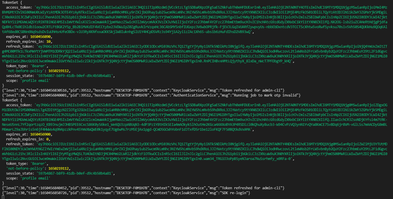 Admin-cli Refresh token expire time decreases every time I utilize it ...