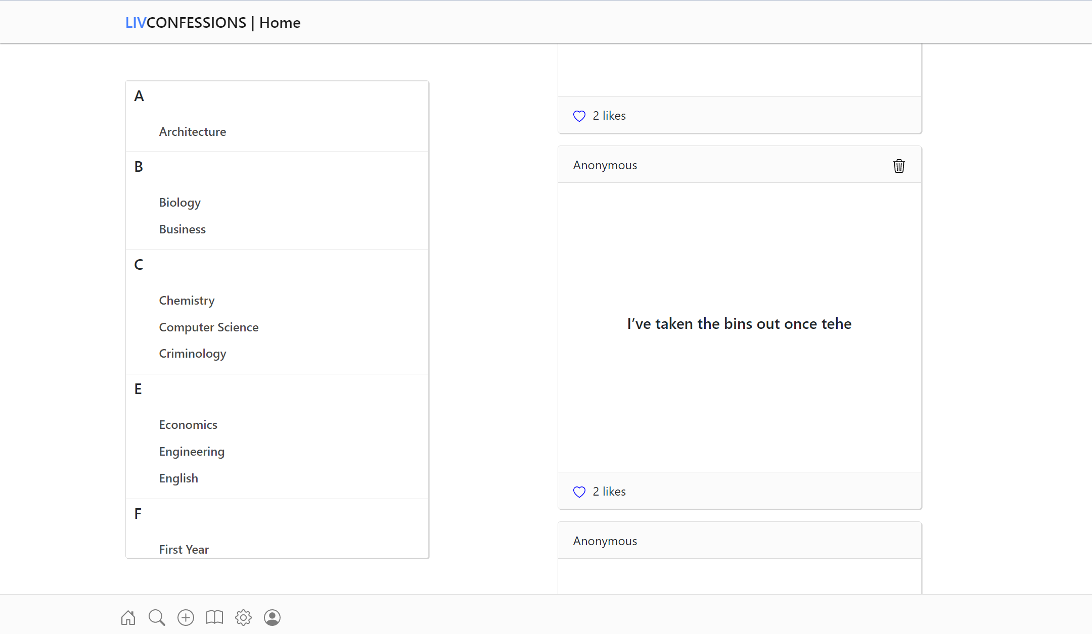 GitHub - sgmselli/Livconfessions: A social media build in Python Django that allows students to ...