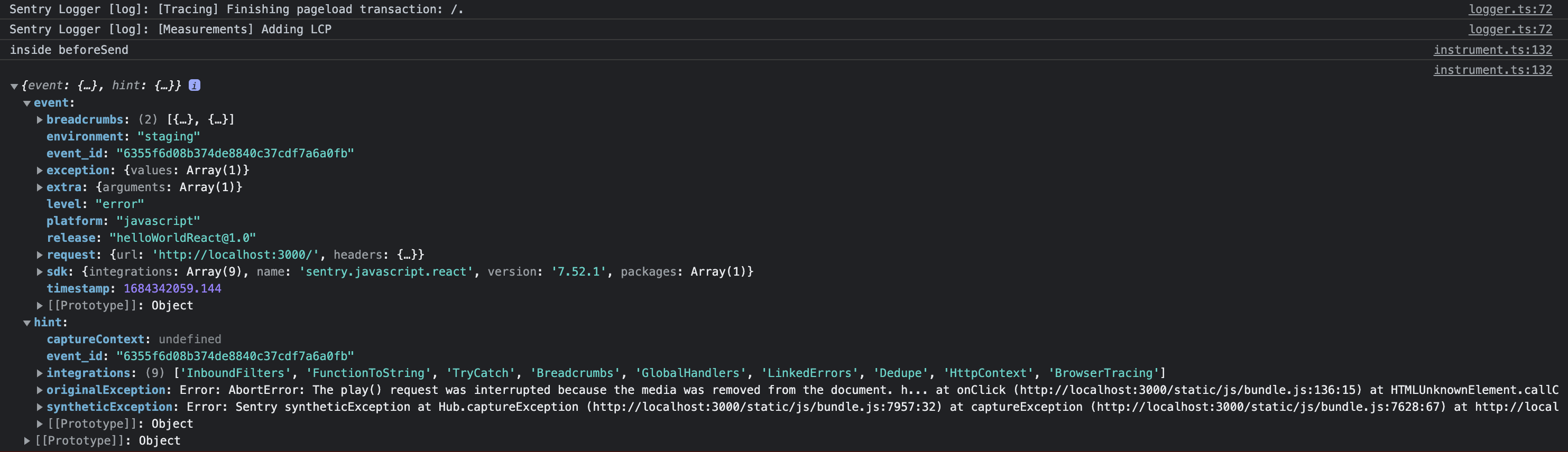 Ignoring errors using `ignoreErrors` and `beforeSend` is not working · Issue #48997 · getsentry ...