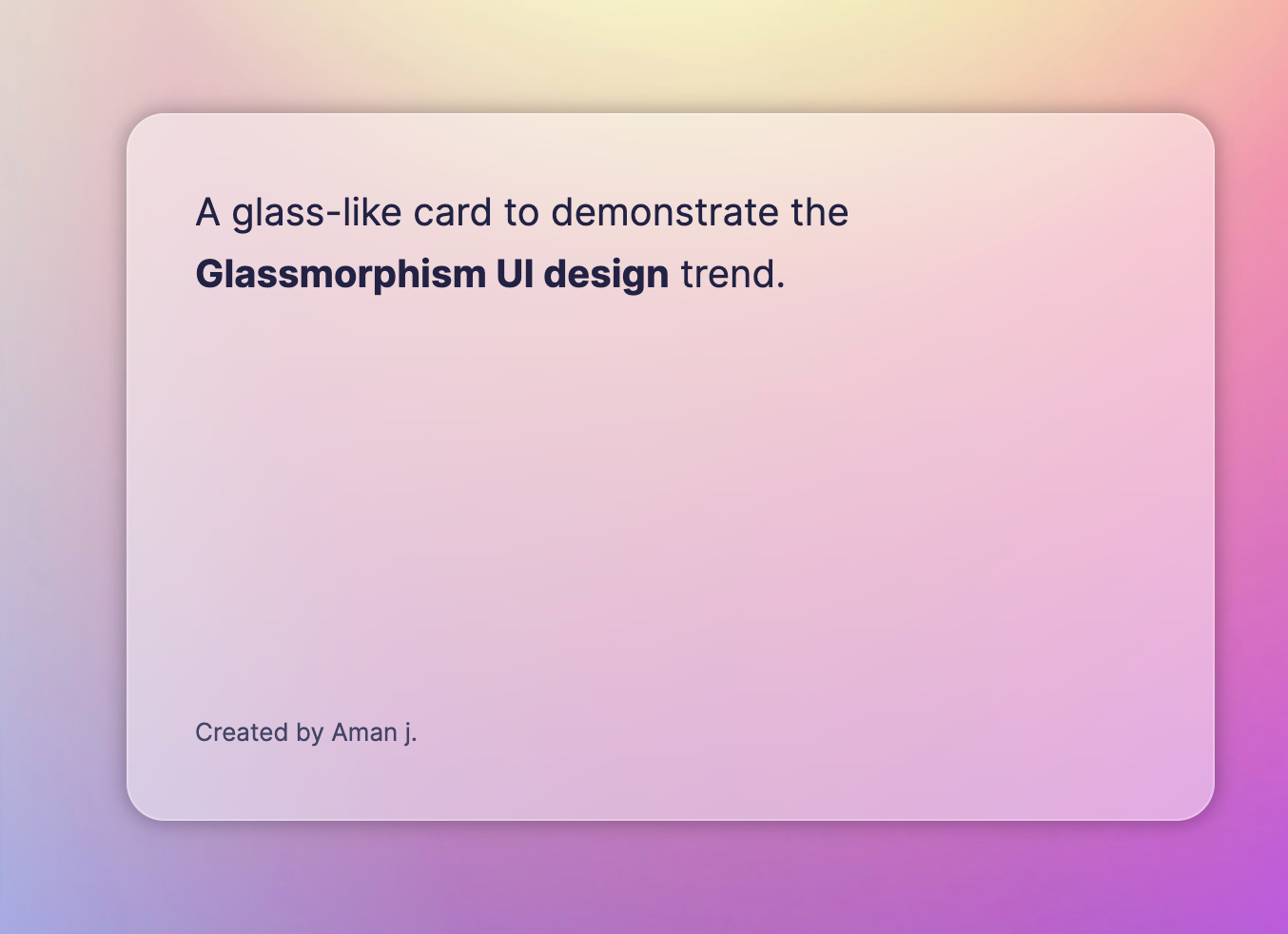 GitHub - amanj28/Home-Glassmorphism-Simple-Card-UI GitHub - amanj28/Home-Glassmorphism-Simple-Card-UI
