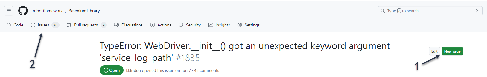 Typeerror Webdriver Init Got An Unexpected Keyword Argument Service Log Path · Issue