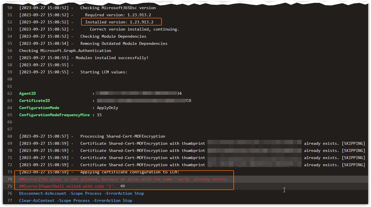Error Configuring LCM After Upgrade to PS 7.x · Issue #3723 · microsoft/Microsoft365DSC · GitHub