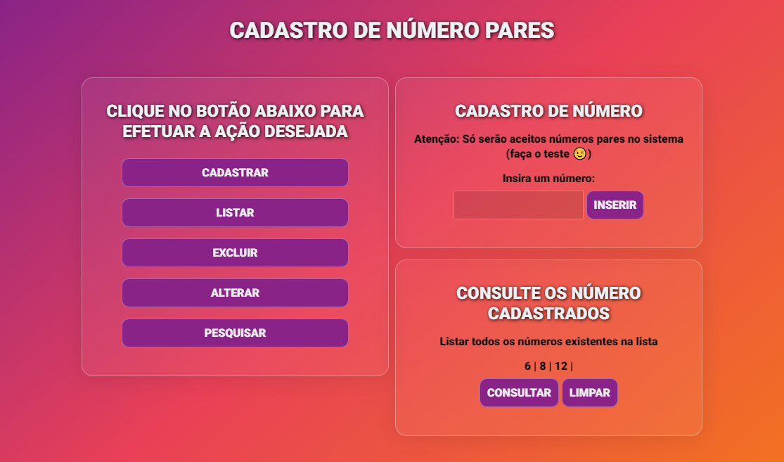 GitHub - IoneAlves/Sistema_Numeros_Pares: Sistema Números Pares para ...