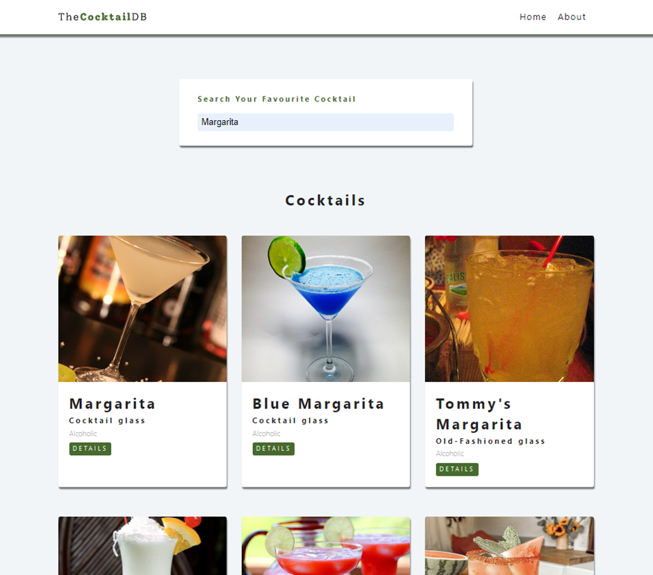 GitHub - AidanMcMoneagle/cocktailDB