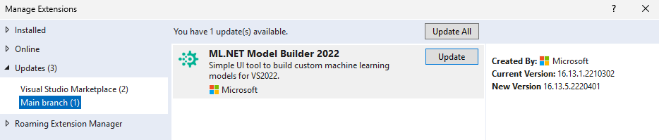 Cannot Add machine learning in VS2019 if installed VS2022. · Issue #1678 · dotnet ...