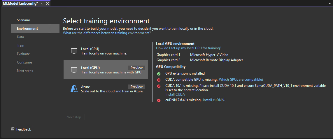 GPU validation section should be themed · Issue #2113 · dotnet/machinelearning-modelbuilder · GitHub