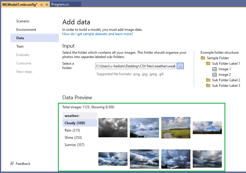 Image classification-Local: The selected images data cannot be loaded on the Data page. · Issue ...
