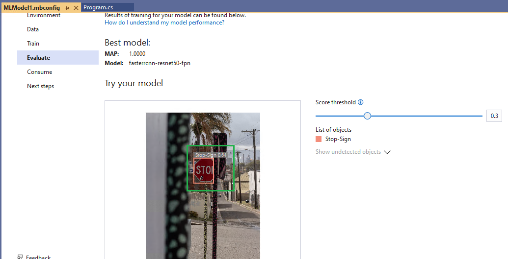 Object detection: The evaluate result is failed with error "No BBox detected" on the Evaluate ...