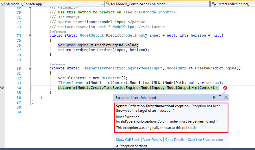 Forecasting: The generated Console App and Web Api projects run failed. · Issue #2249 · dotnet ...