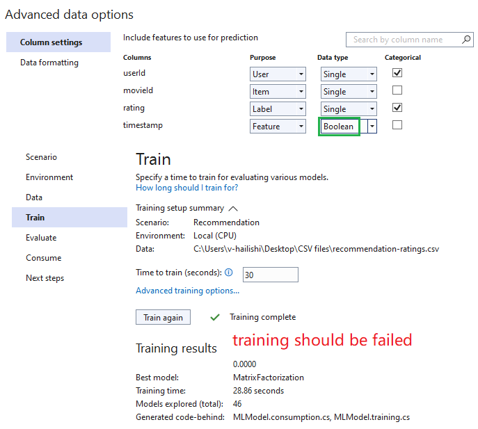 Recommendation: Non-Label/Item/User columns should be "Ignore" · Issue #2296 · dotnet ...