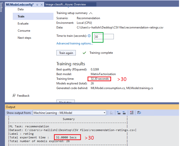 Sometimes "Total experiment time" in output window is inconsistent with ...