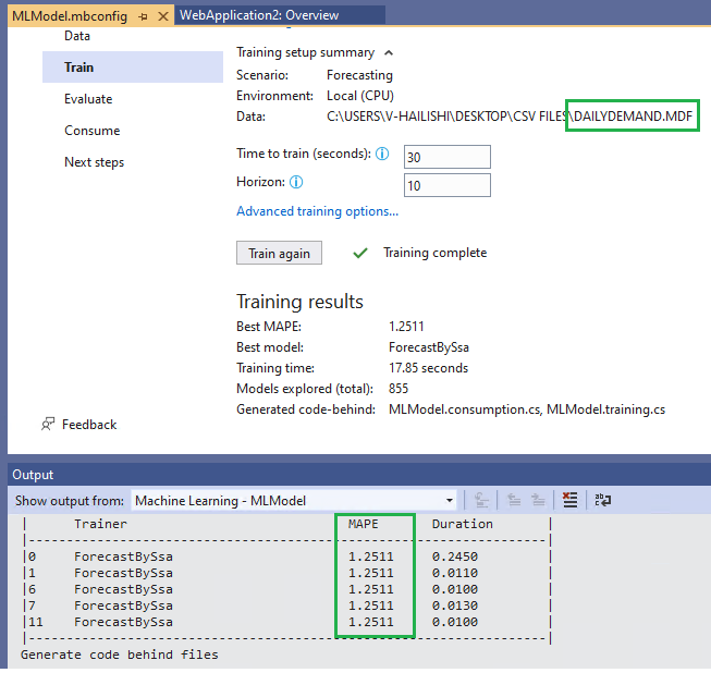Forecasting: The value for metric "MAPE" should be non-negative. · Issue #2314 · dotnet ...