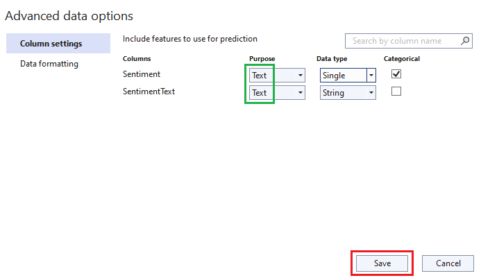 Text classification: Save button should be disabled if select multiple ...