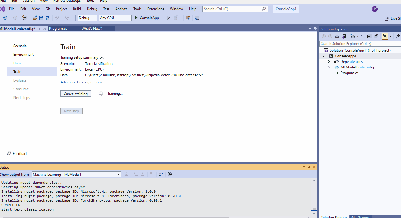 Text classification cancel hangs - Reopening mbconfig shows no compatible GPU · Issue #2349 ...