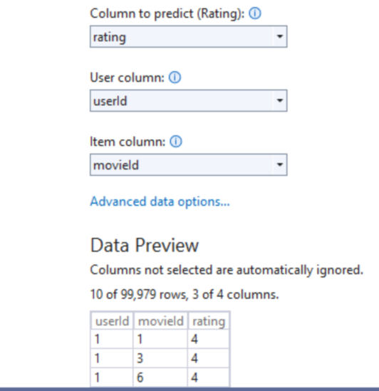 Recommendation: Non-Label/Item/User columns should be "Ignore" · Issue #2296 · dotnet ...