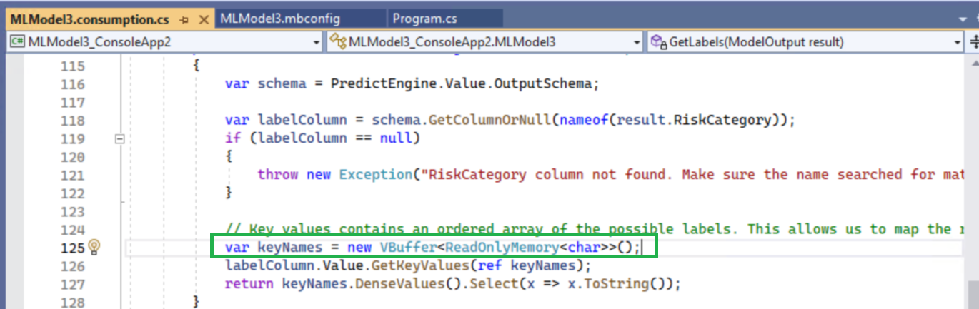 Console app throws exception on predict · Issue #2441 · dotnet/machinelearning-modelbuilder · GitHub