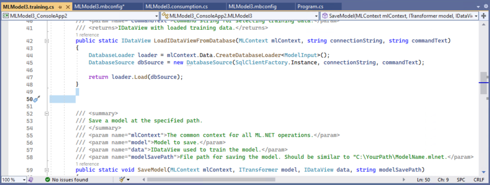 Formatting and comments for generated training code · Issue #2445 · dotnet/machinelearning ...