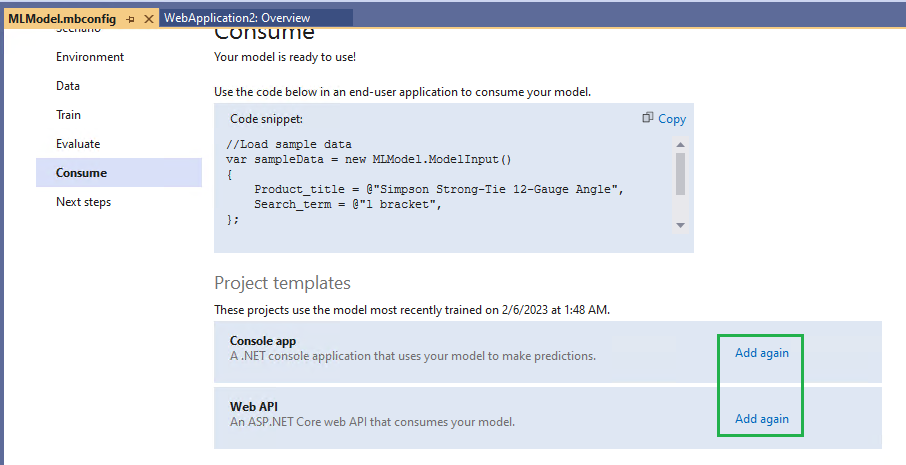 Sentence Similarity The Console App And Web Api Projects Are Generated Failed On The Consume 