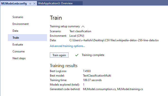 Sentence similarity: Training failed with error "Package restore failed." when installing ...