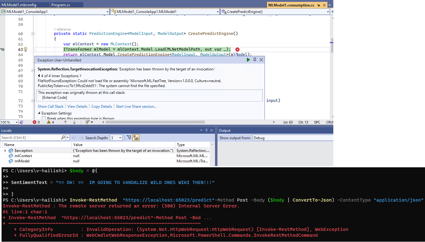 Data classification: "Microsoft.ML.FastTree" package cannot be installed automatically after the ...
