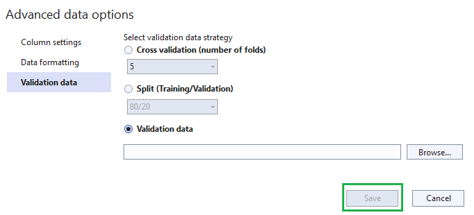 The "Save" button should be disabled if keeping the value empty when ...