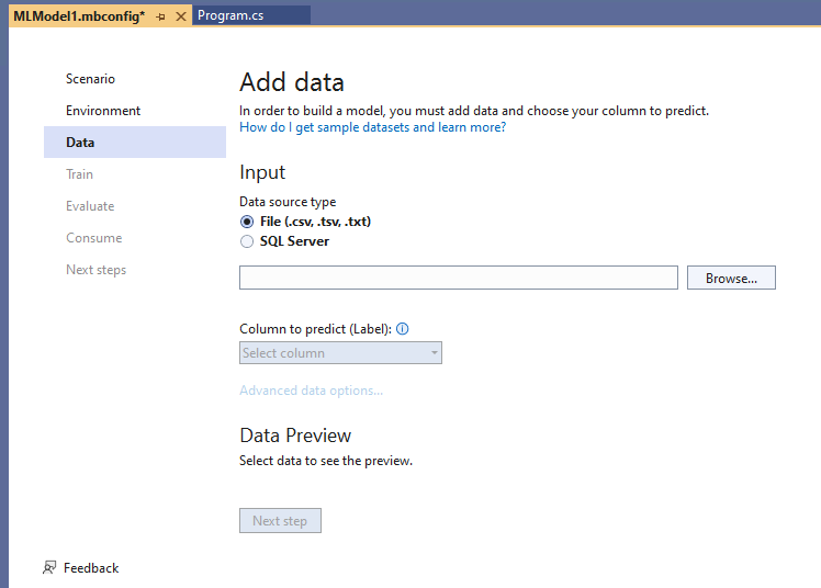 Data Page For Text Scenarios Is Messed · Issue 2576 · Dotnetmachinelearning Modelbuilder · Github 8504