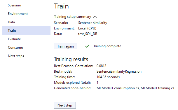 SQL training: Training would be failed if setting ignored columns in advanced data option ...