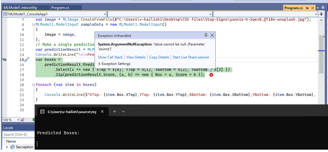 Object detection-Local-Vott: The best model's value is zero, predicted failed and the generated ...