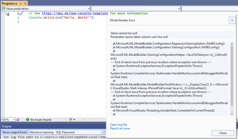 Value Predicationandrecommendationandforecasting Error Occurs When Closing 3370