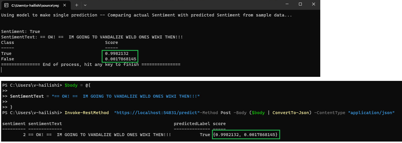 Text classification: The prediction score should be calibrated and normalized to 1 for the ...