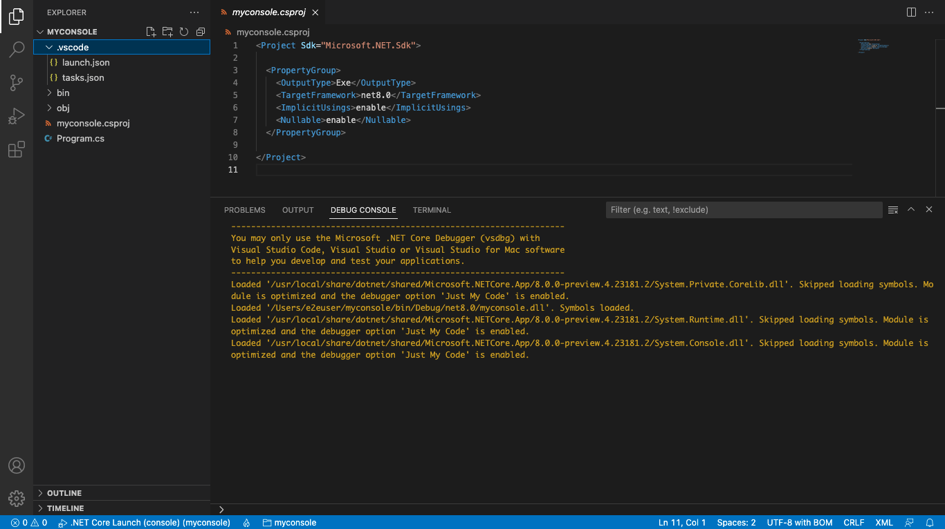 [NETSDKE2E] With .NET 8.0 Preview4, debugging does not work normally on Mac X64 · Issue #84466 ...