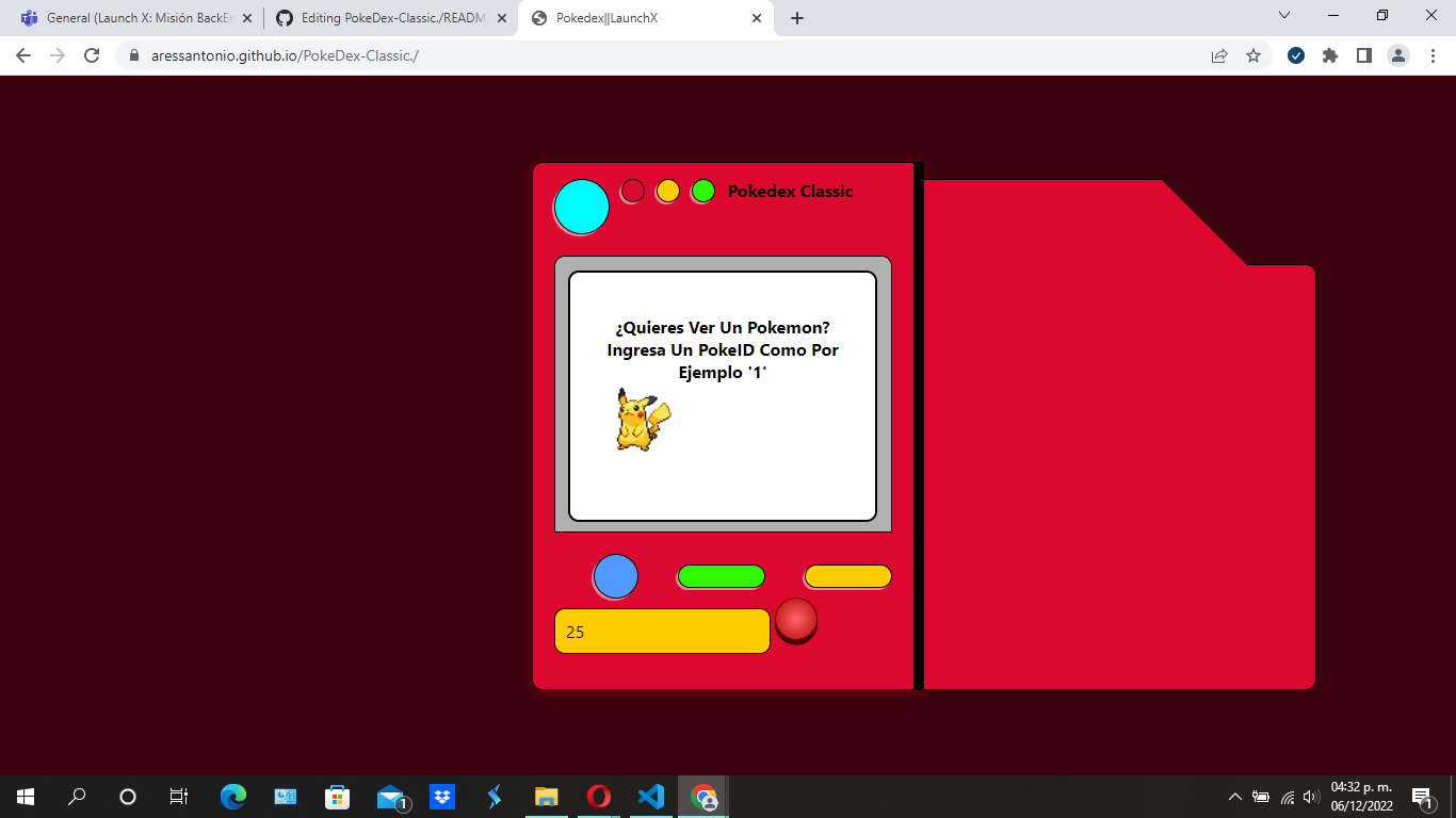 GitHub - AressAntonio/PokeDex-Classic.