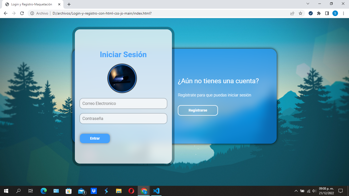 GitHub - AressAntonio/login-registro: Maquetación de un login ...