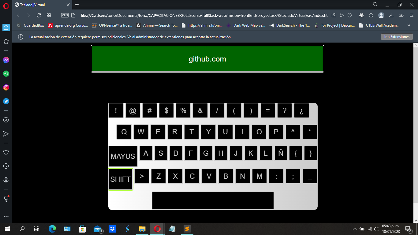 GitHub - AressAntonio/Teclado-Virtual: Aplicacion web que muestra en pantalla un teclado virtual ...