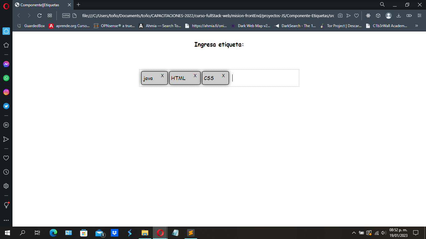 GitHub - AressAntonio/Proyecto-Tags-Component: Aplicación web con la ...