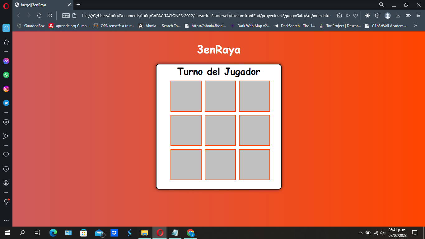GitHub - AressAntonio/Proyecto-3enRaya: Pequeño minijuego donde el ...